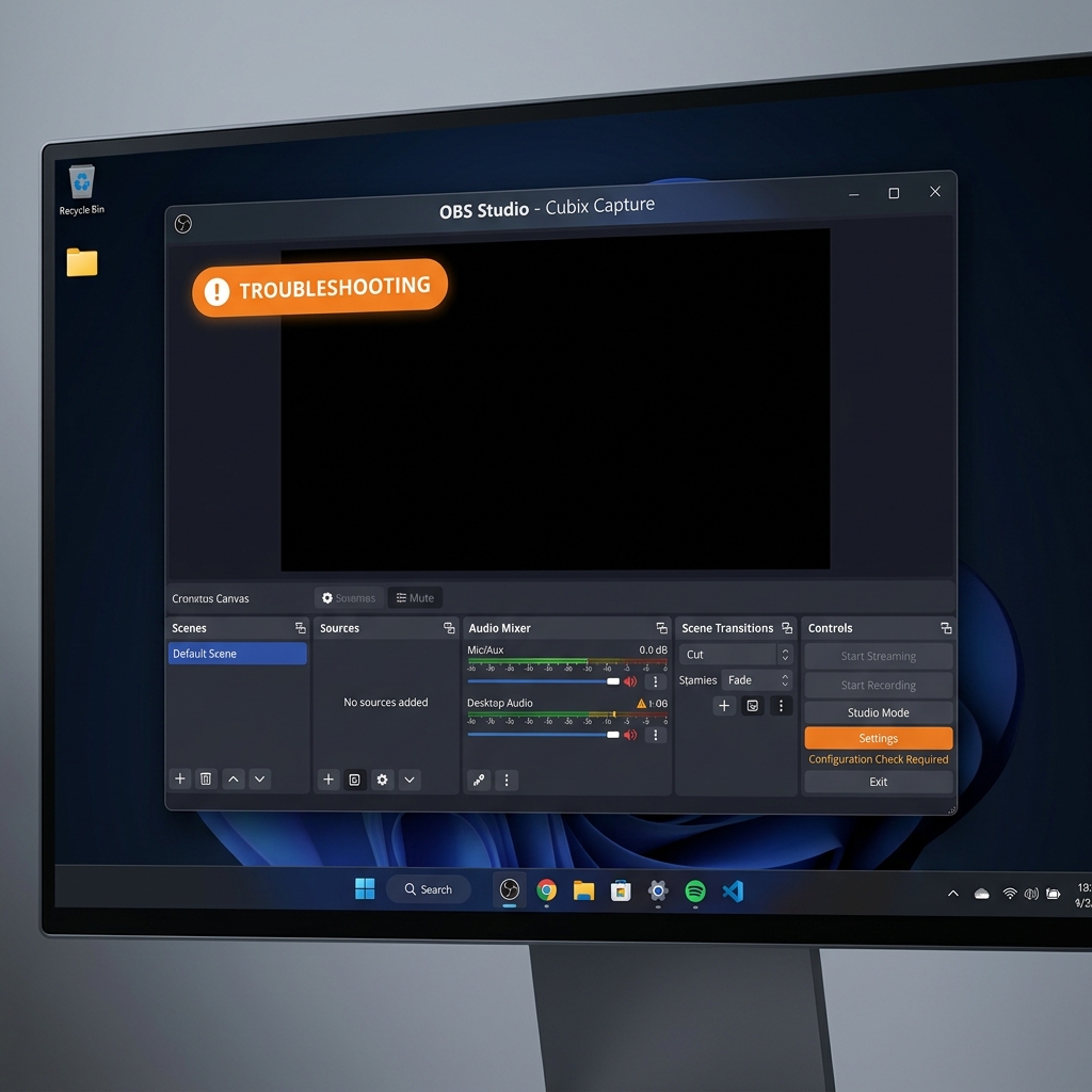 OBS Black Screen Windows 11: Step-by-Step Fix (2026) | Cubix